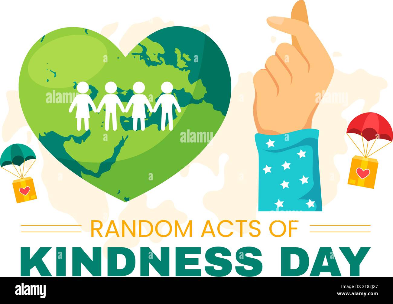 Random Acts of Kindness Vector Illustration on February 17th Various ...