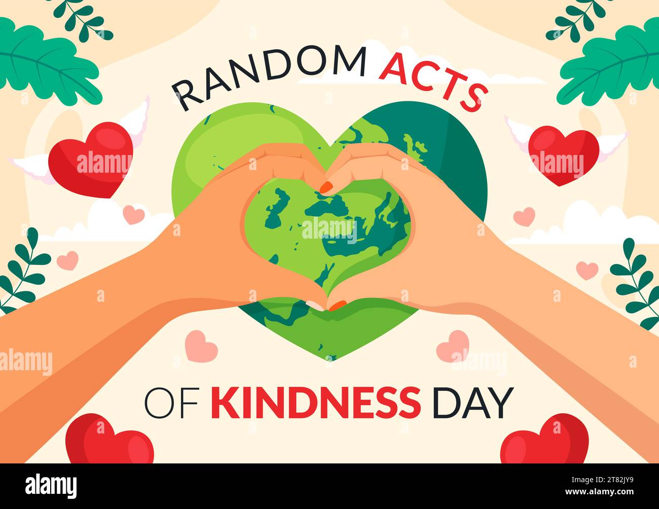 Random Acts of Kindness Vector Illustration on February 17th Various ...