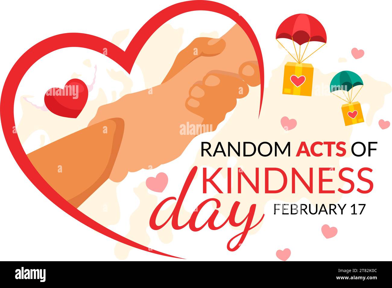 Random Acts of Kindness Vector Illustration on February 17th Various ...