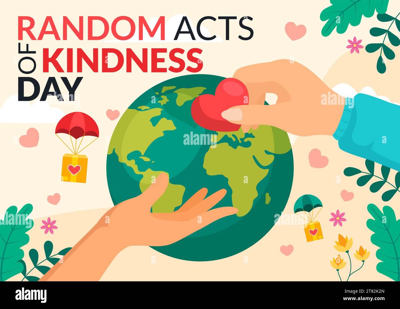 Random Acts of Kindness Vector Illustration on February 17th Various ...