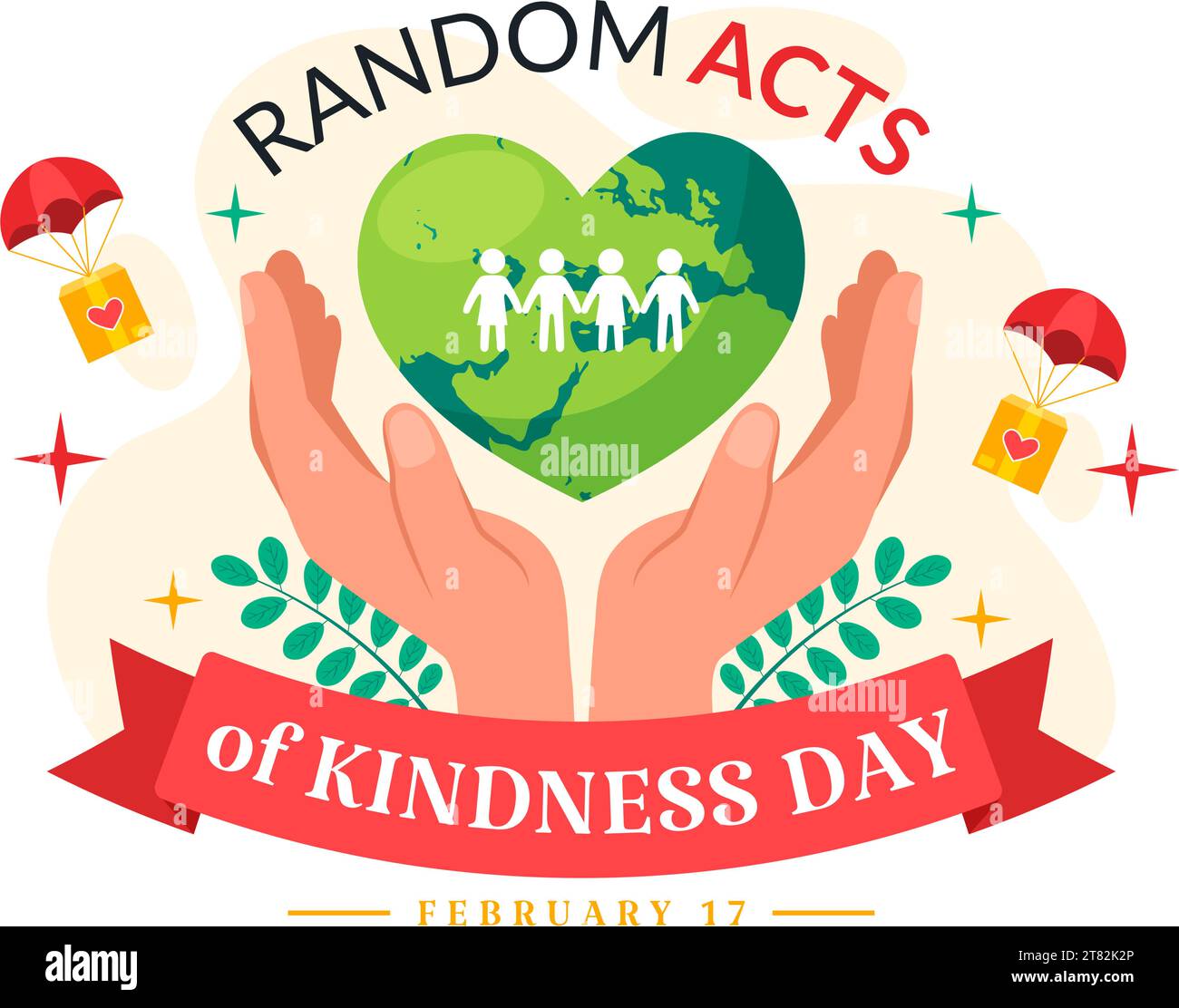 Random Acts of Kindness Vector Illustration on February 17th Various ...