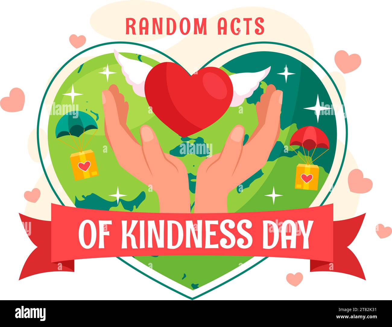 Random Acts of Kindness Vector Illustration on February 17th Various ...