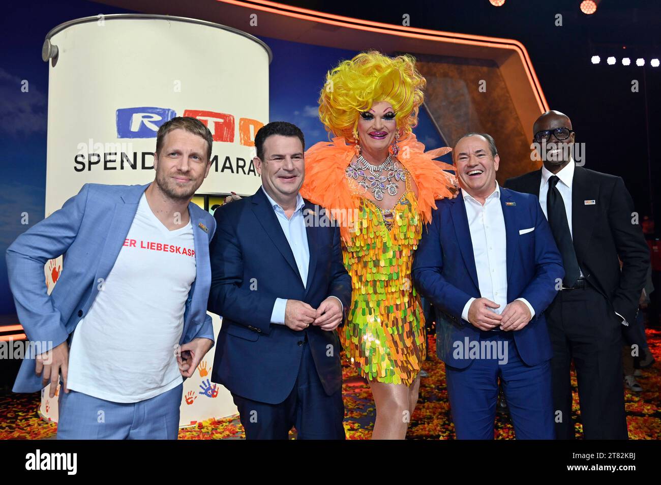 Oliver Pocher, Hubertus Heil, Olivia Jones, Wolfram Kons und Bruce ...