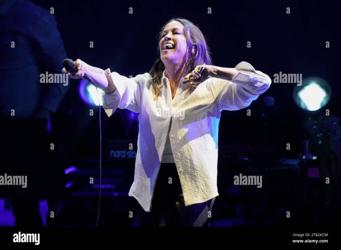 Alanis Morissette performs during the Corona Capital music festival in ...