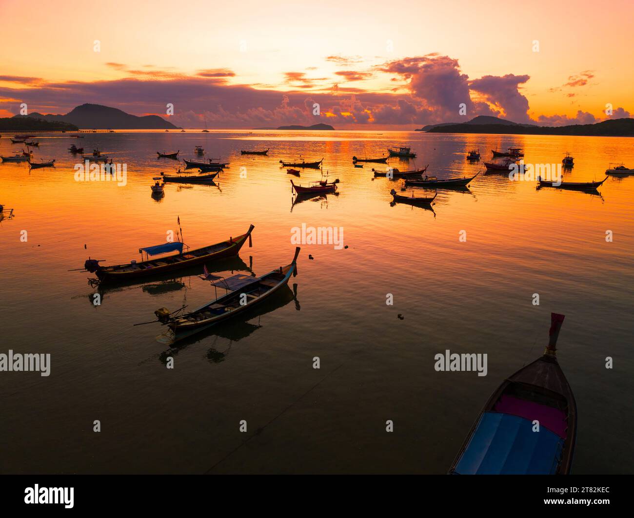 Amazing sunset or sunrise sky over sea landscape,Beautiful colorful ...