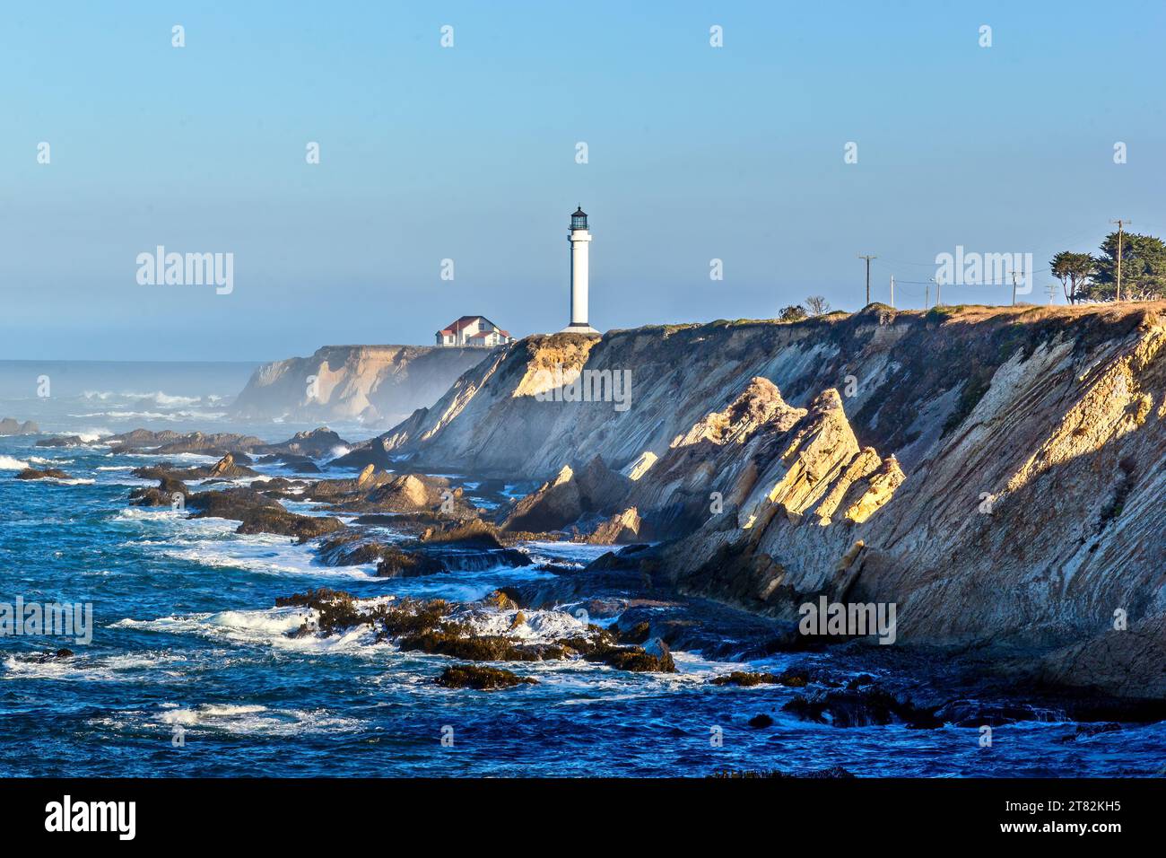 The Pigeon Point Lighthouse in California Stock Photo - Alamy