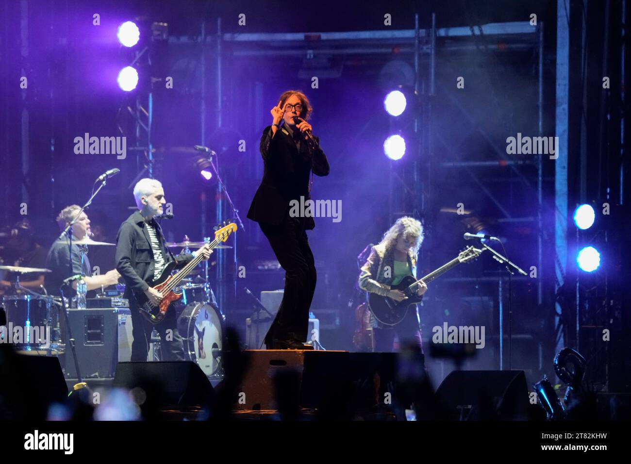 Jarvis Cocker of the British band Pulp performs during the Corona ...