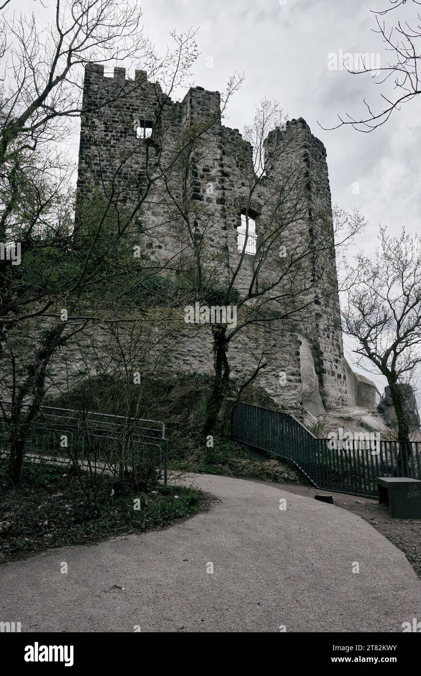 Konigswinter, Germany - April 16, 2021: Path leading up to Drachenfels ...