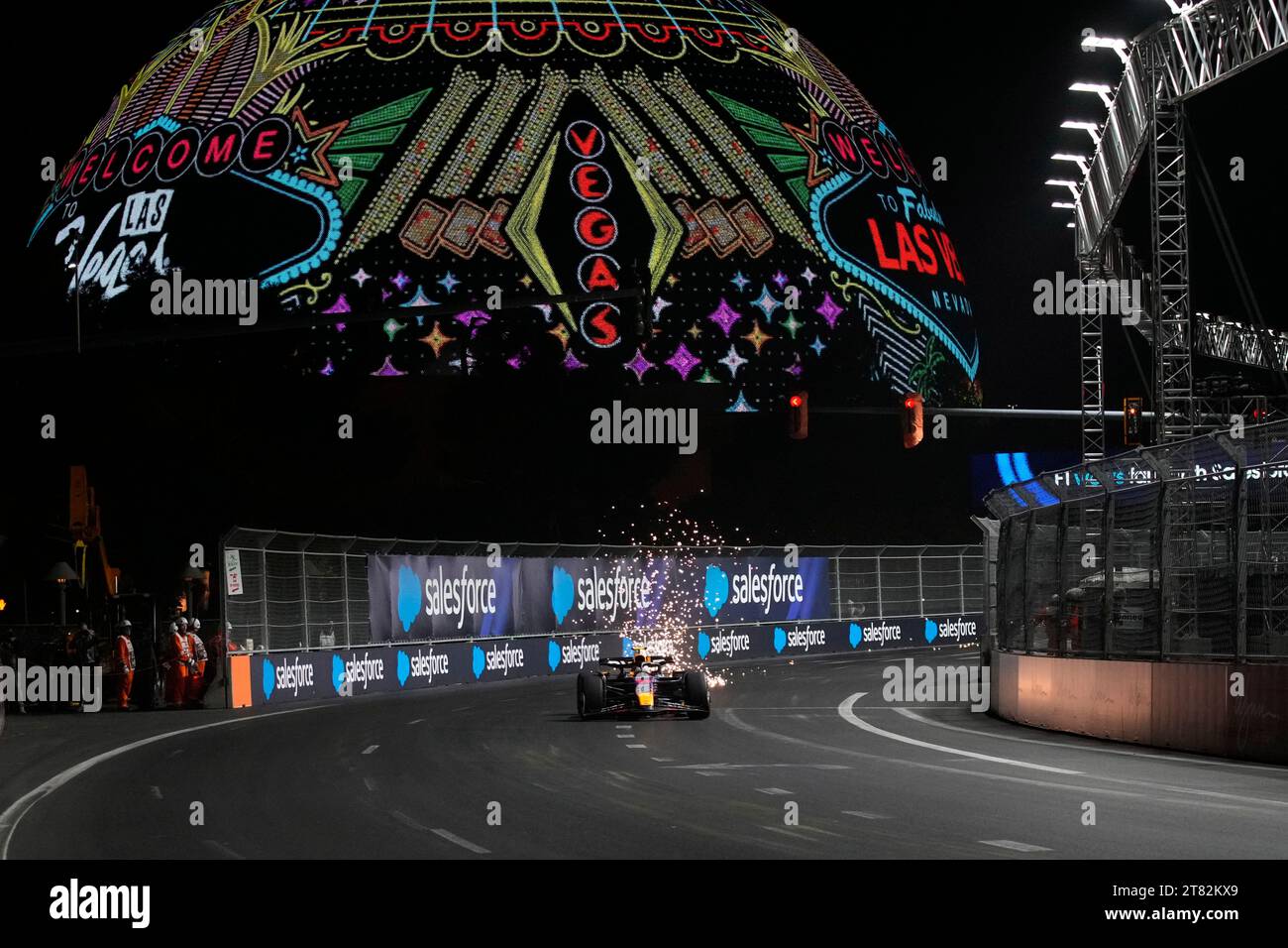 Red Bull driver Sergio Perez, of Mexico, drives during the final practice session for the ...