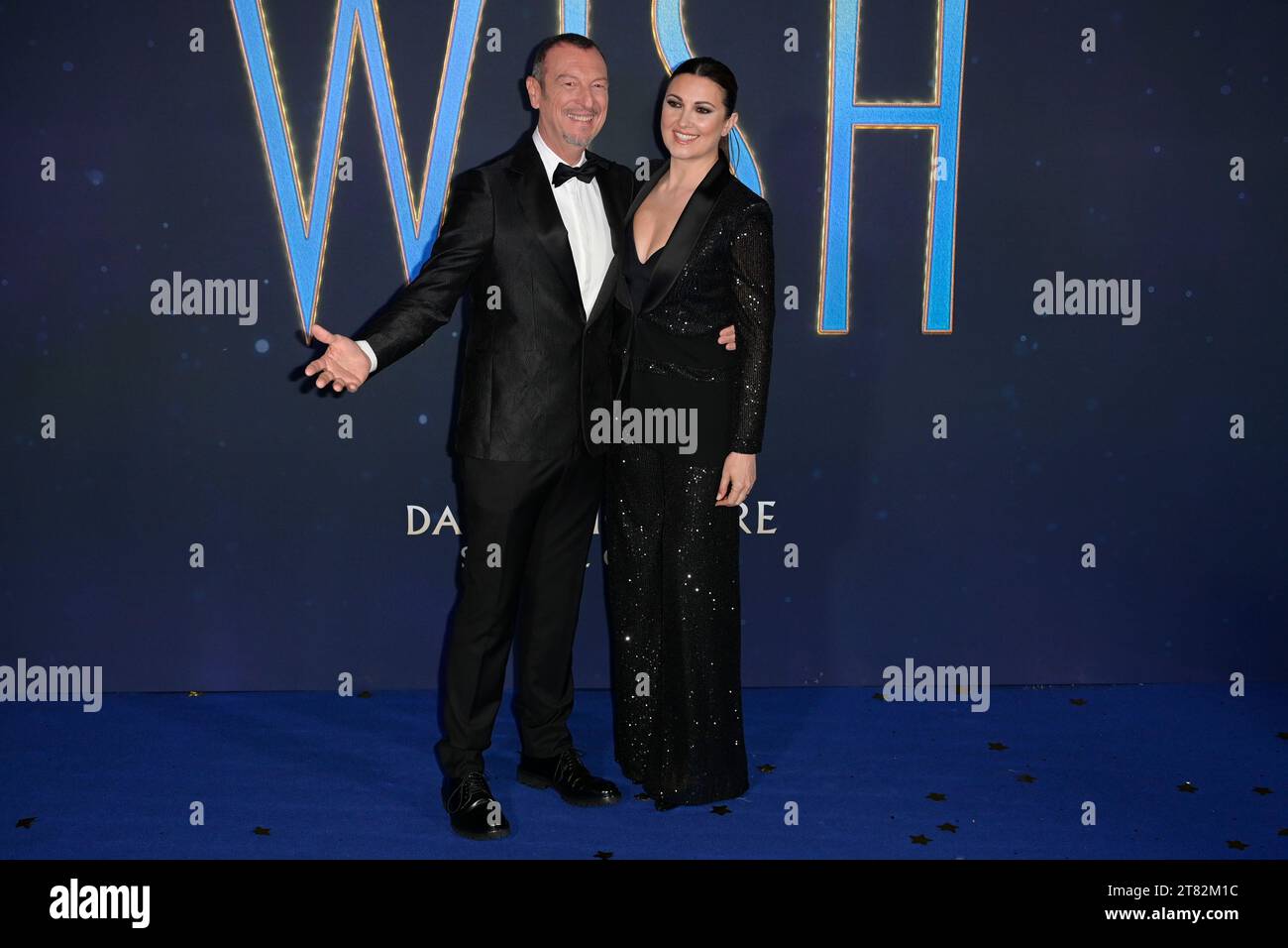 Rome, Italy. 17th Nov, 2023. Amadeus (l) and Giovanna Civitello (r ...