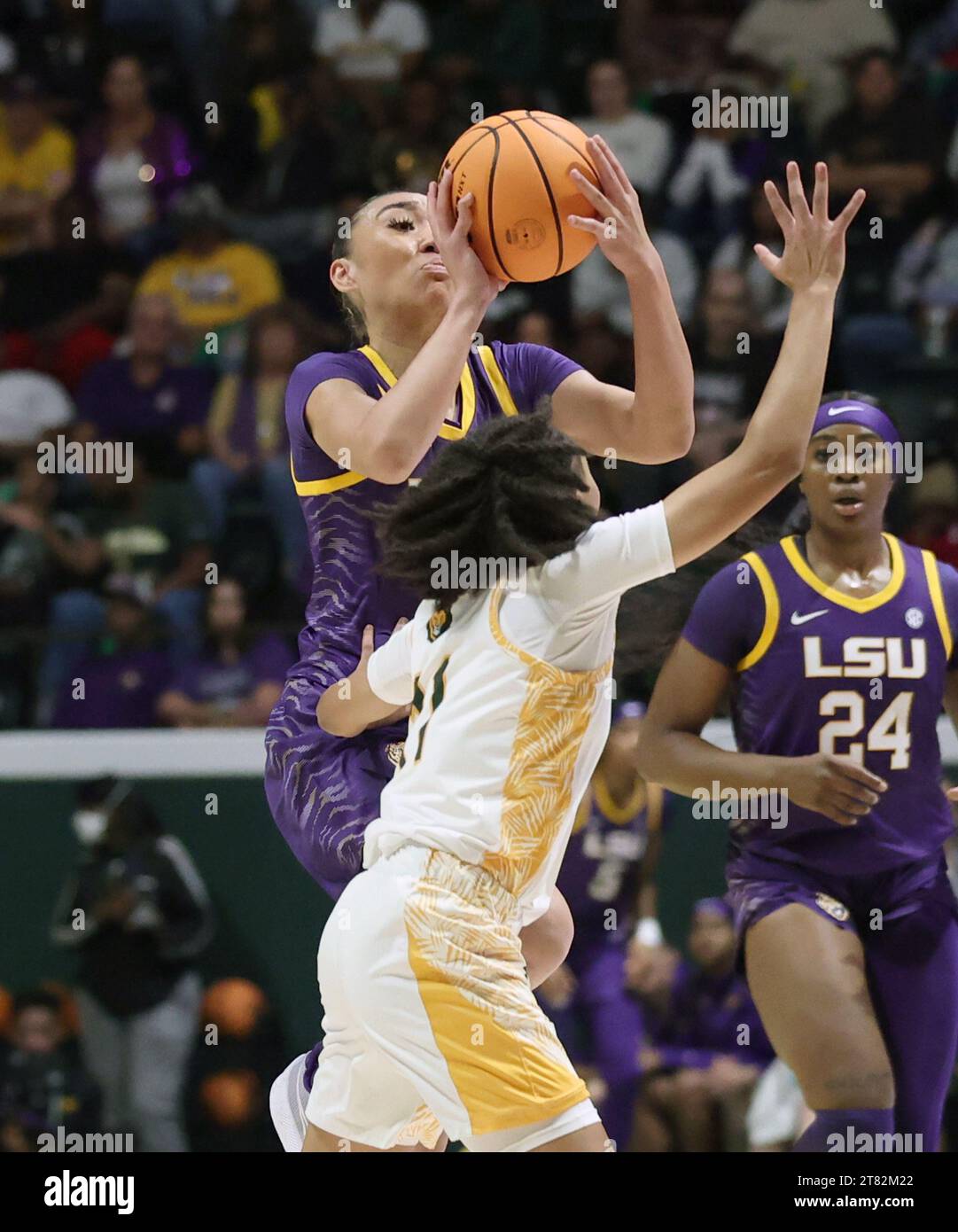 Hammond, USA. 17th Nov, 2023. LSU Lady Tigers guard Last-Tear Poa (13 ...
