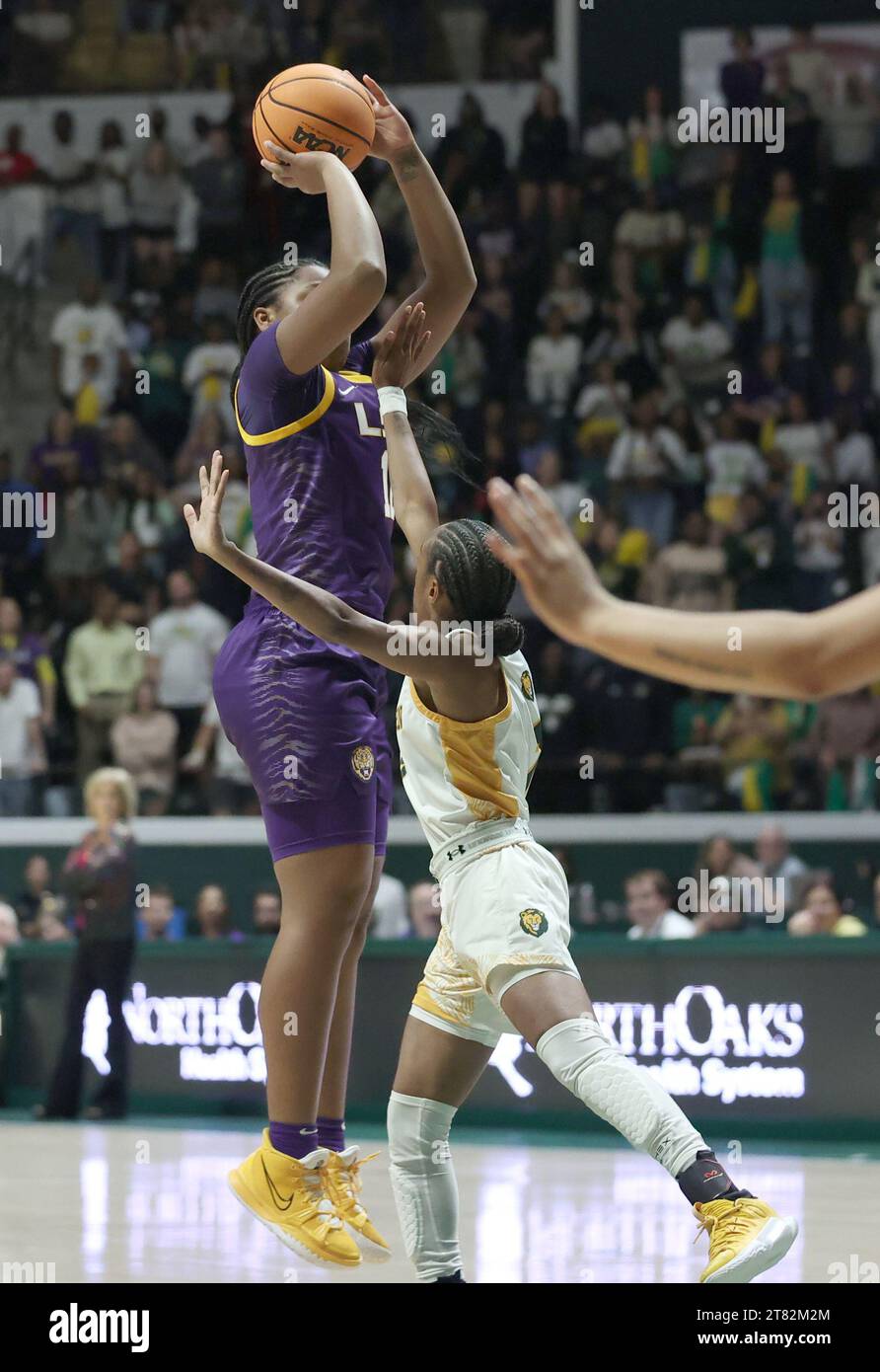 Hammond, USA. 17th Nov, 2023. LSU Lady Tigers guard Mikaylah Williams ...