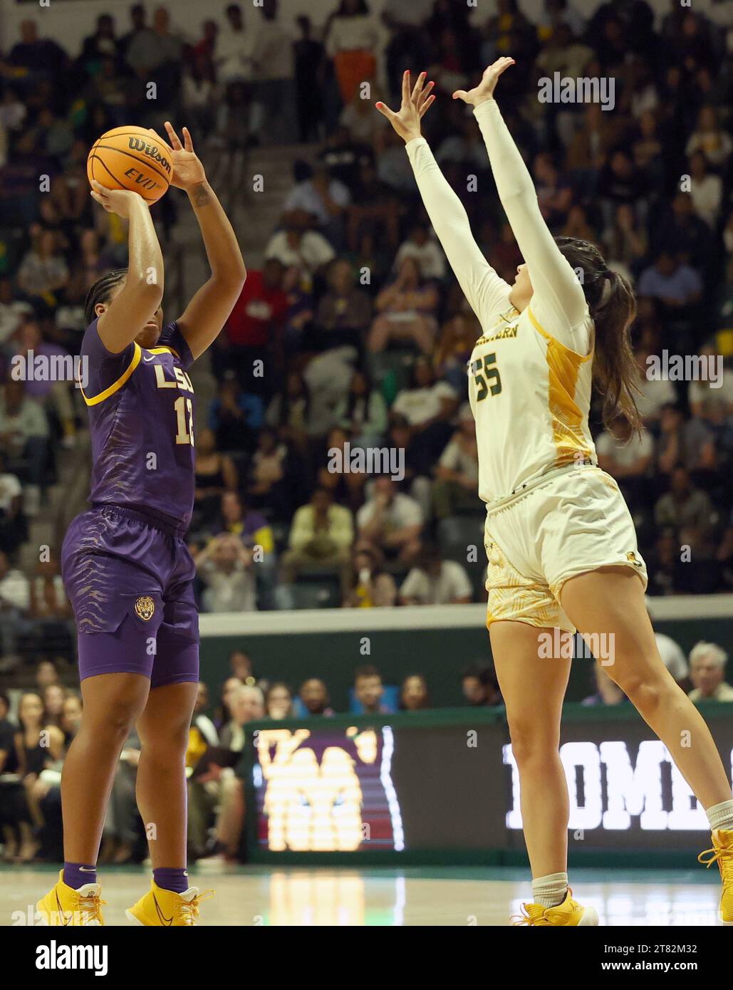 Hammond, USA. 17th Nov, 2023. LSU Lady Tigers guard Mikaylah Williams ...
