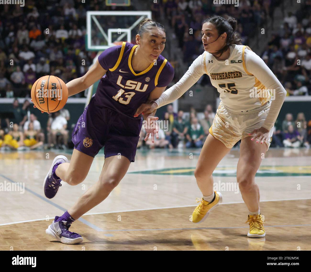 Hammond, USA. 17th Nov, 2023. LSU Lady Tigers guard Last-Tear Poa (13 ...