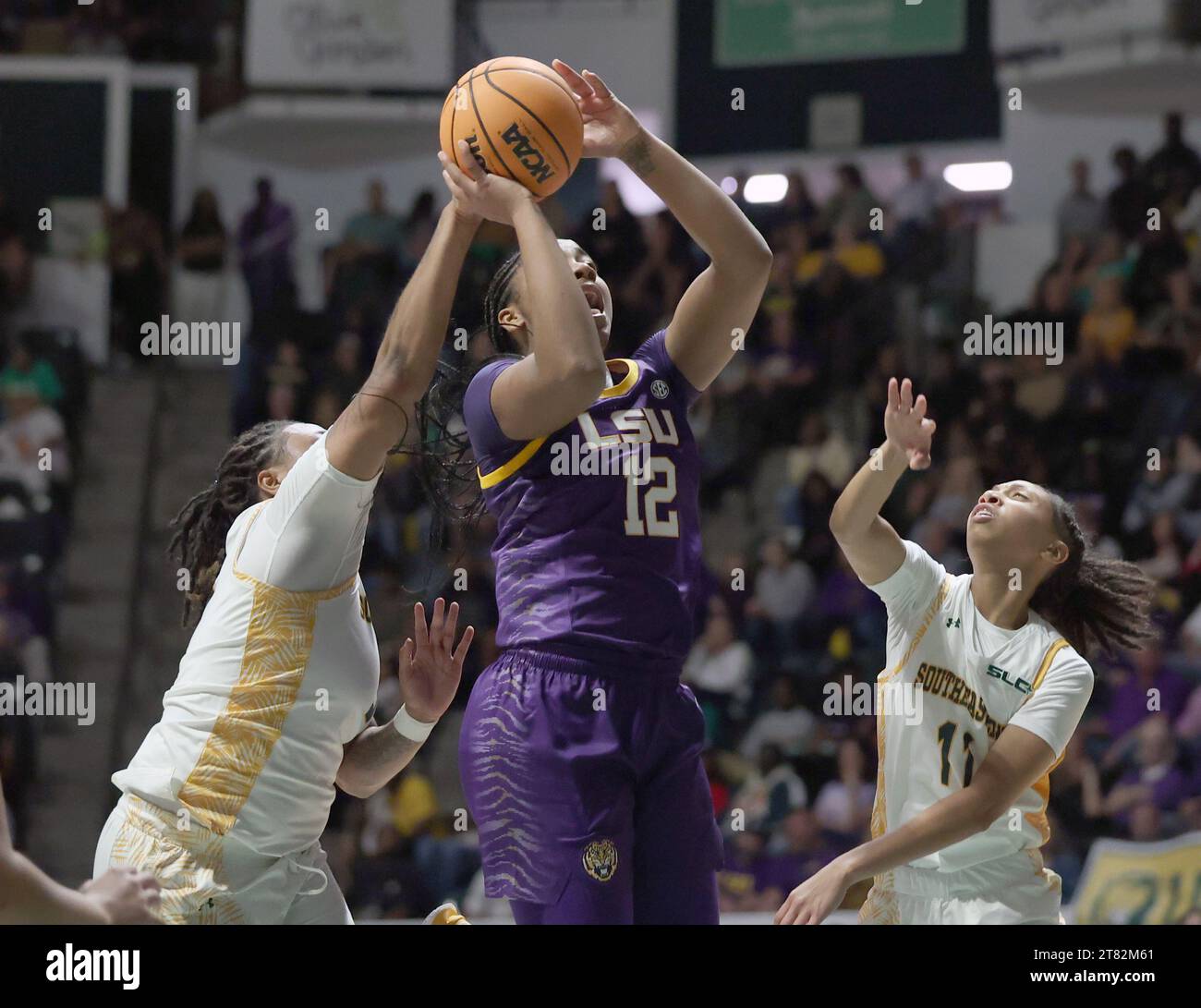 Hammond, USA. 17th Nov, 2023. LSU Lady Tigers guard Mikaylah Williams ...