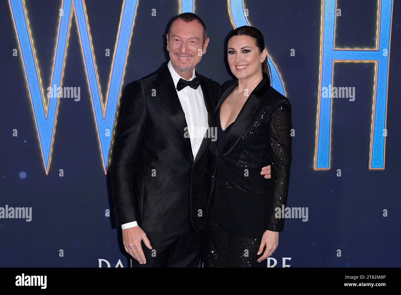 Rome, Italy. 17th Nov, 2023. Amadeus (l) and Giovanna Civitello (r ...