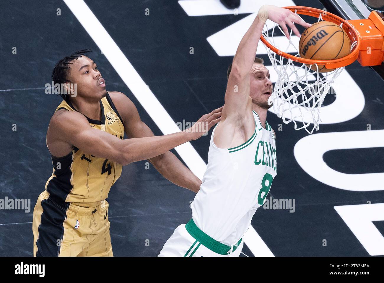 Kristaps porzingis boston celtics hi-res stock photography and images ...
