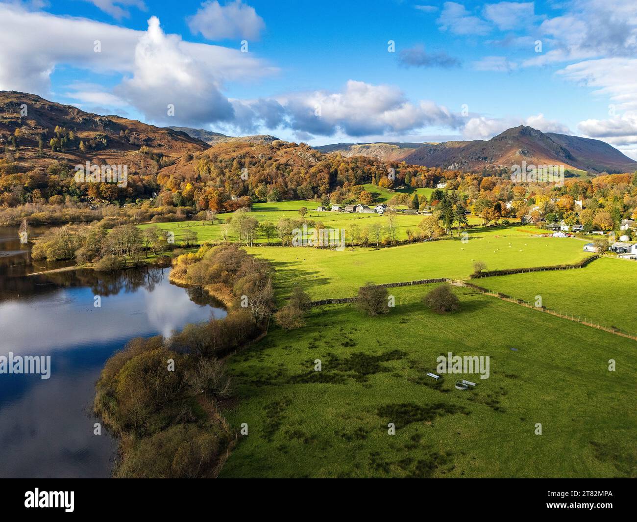 Aerial view grasmere cumbria hi-res stock photography and images - Alamy