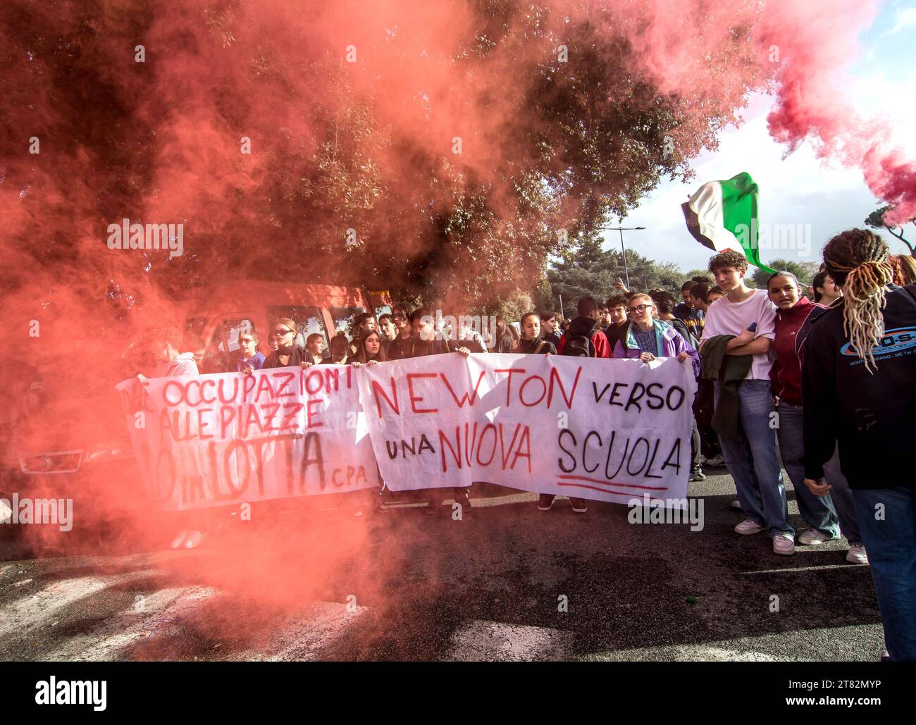 Rome. Student strike and demonstration Stock Photo - Alamy