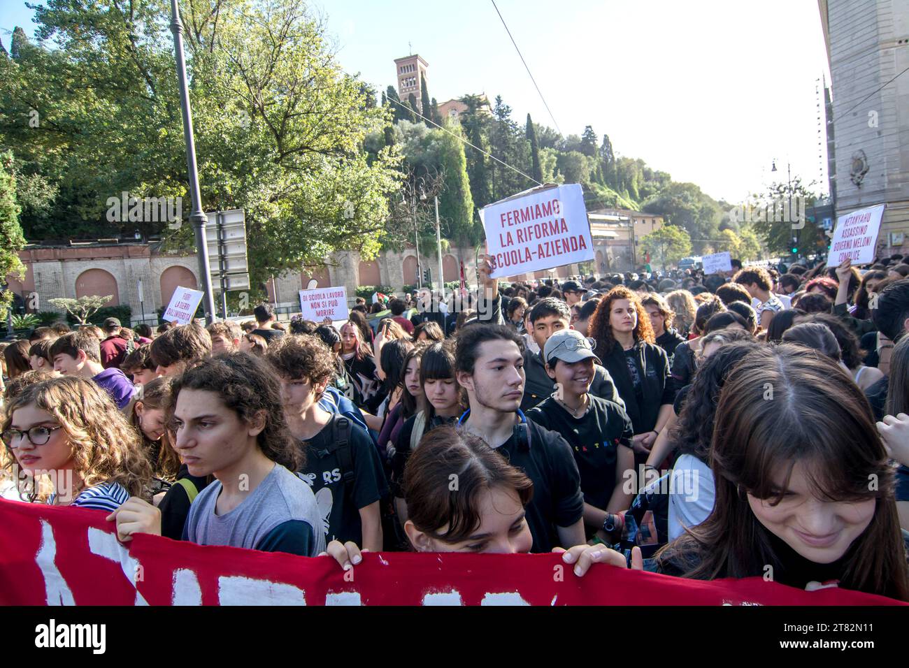 Rome. Student strike and demonstration Stock Photo - Alamy