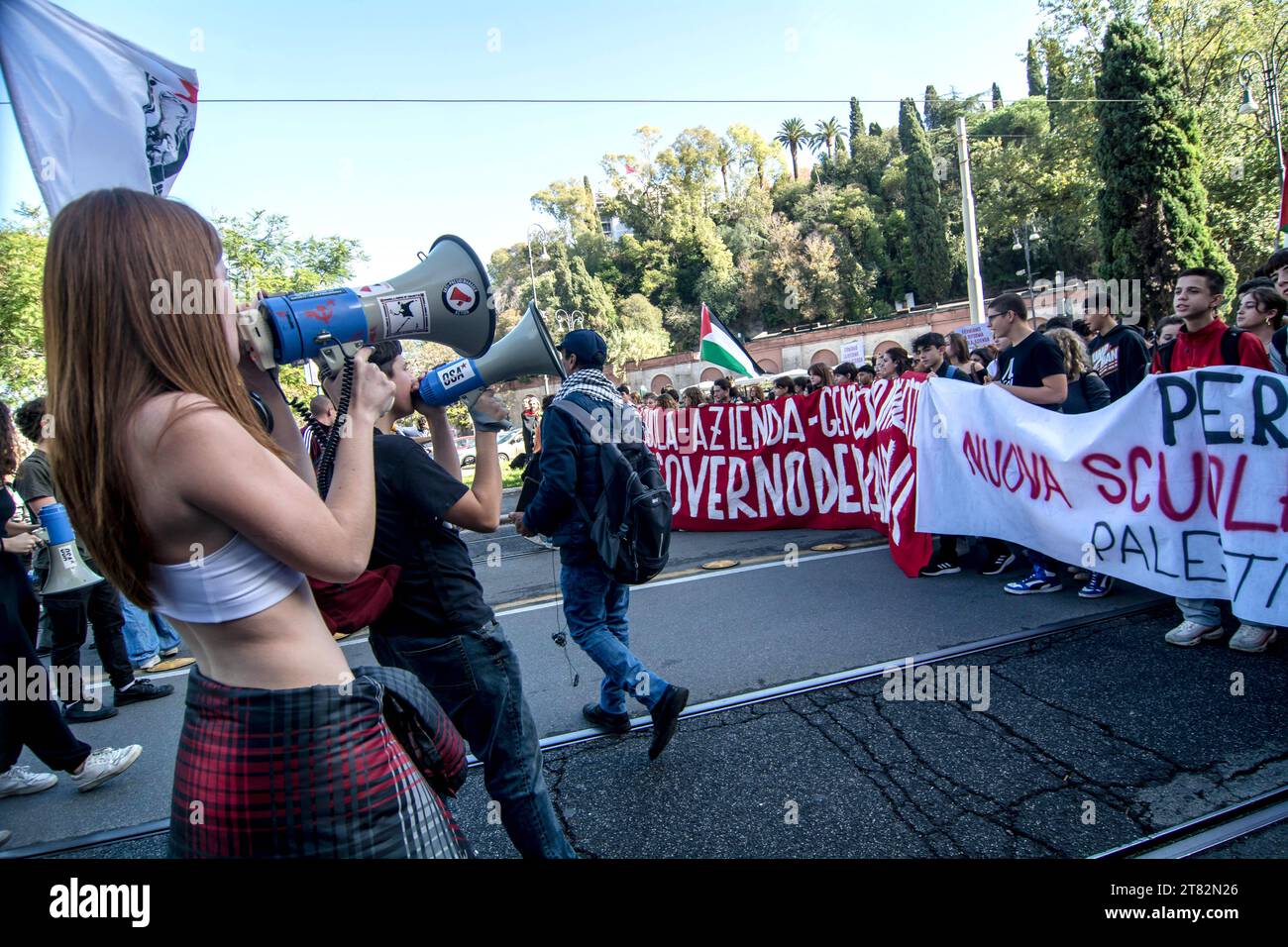 Rome. Student strike and demonstration Stock Photo - Alamy