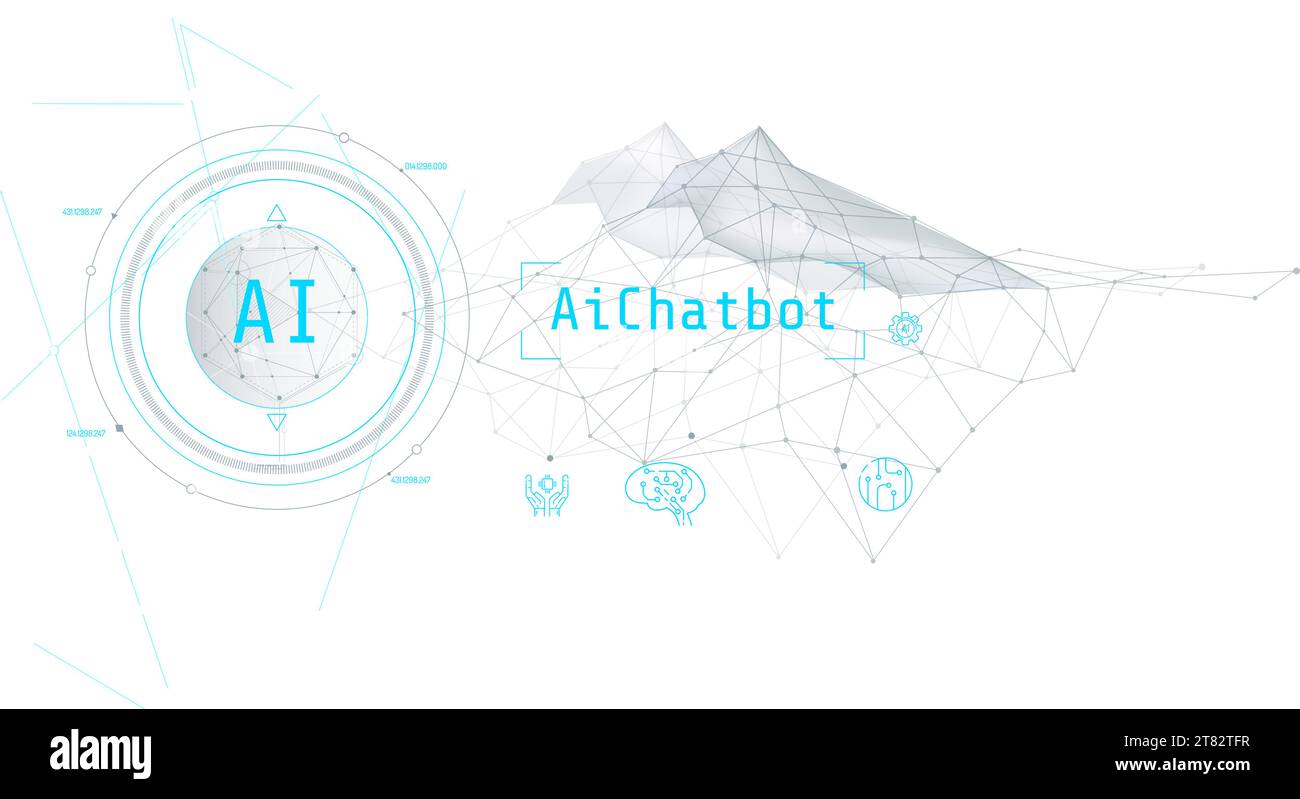 Digital artificial intelligence with hologram icons Stock Vector Image ...