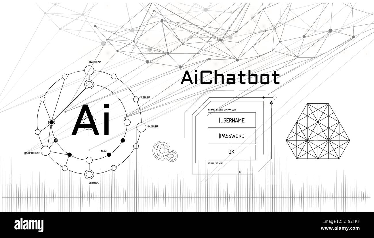 Abstract futuristic infographic with AI digital icon Stock Vector Image ...