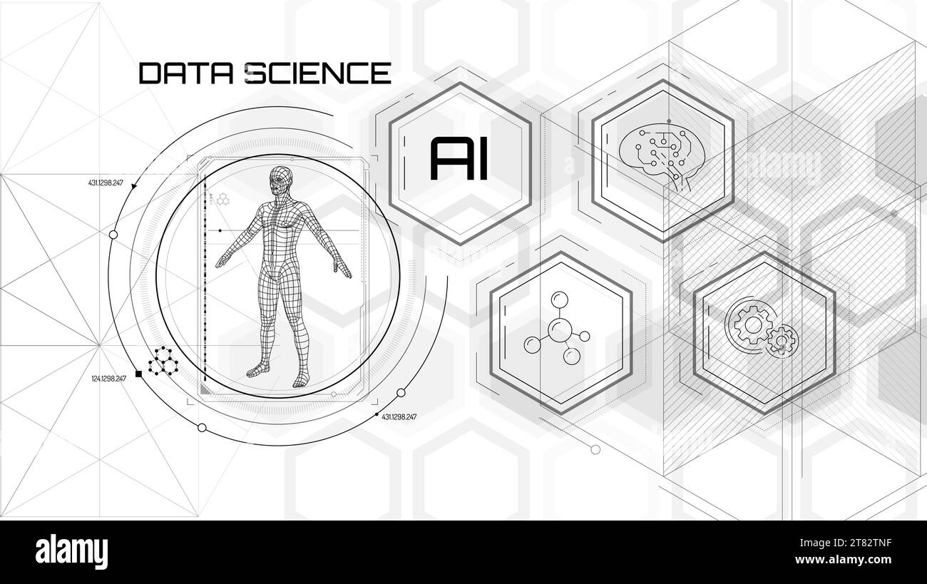 Artificial intelligence science and technology concept illustration ...