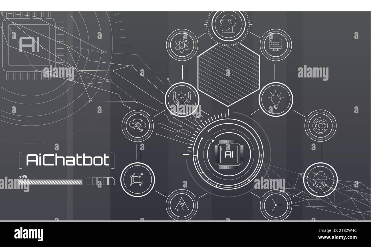 Conceptual technology with Chatbot with artificial intelligence Stock Vector Image & Art - Alamy