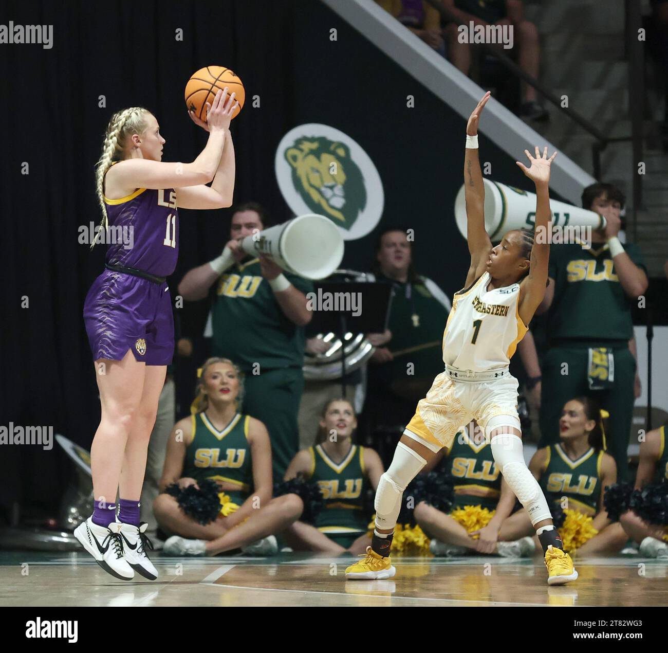Hammond, USA. 17th Nov, 2023. LSU Lady Tigers guard Hailey Van Lith (11 ...