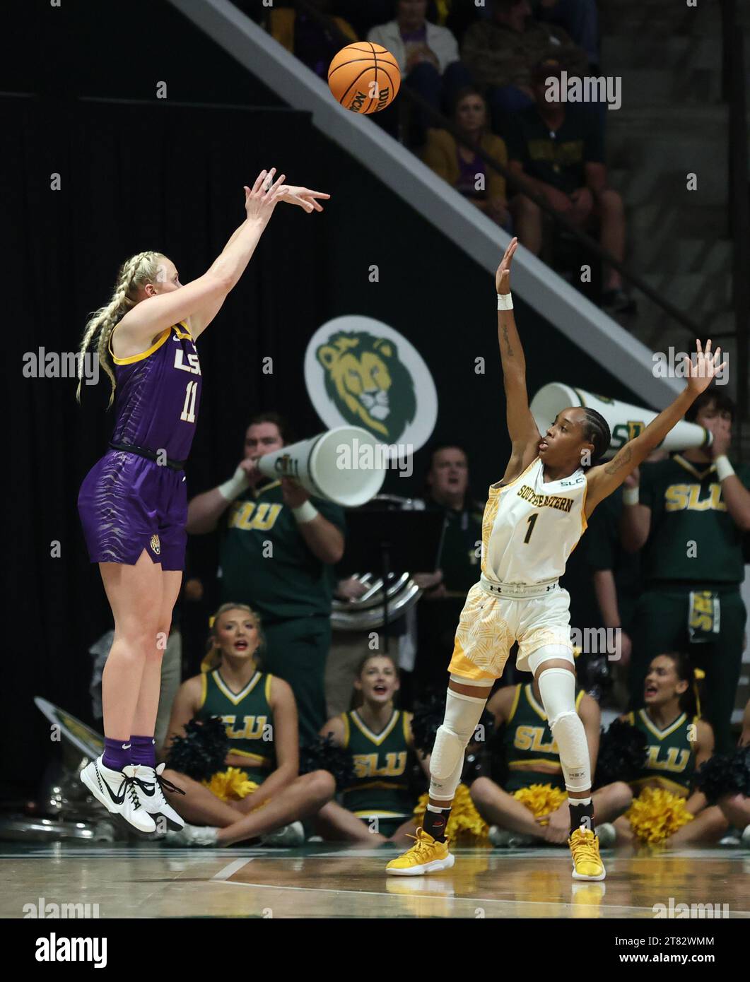 Hammond, USA. 17th Nov, 2023. LSU Lady Tigers guard Hailey Van Lith (11 ...