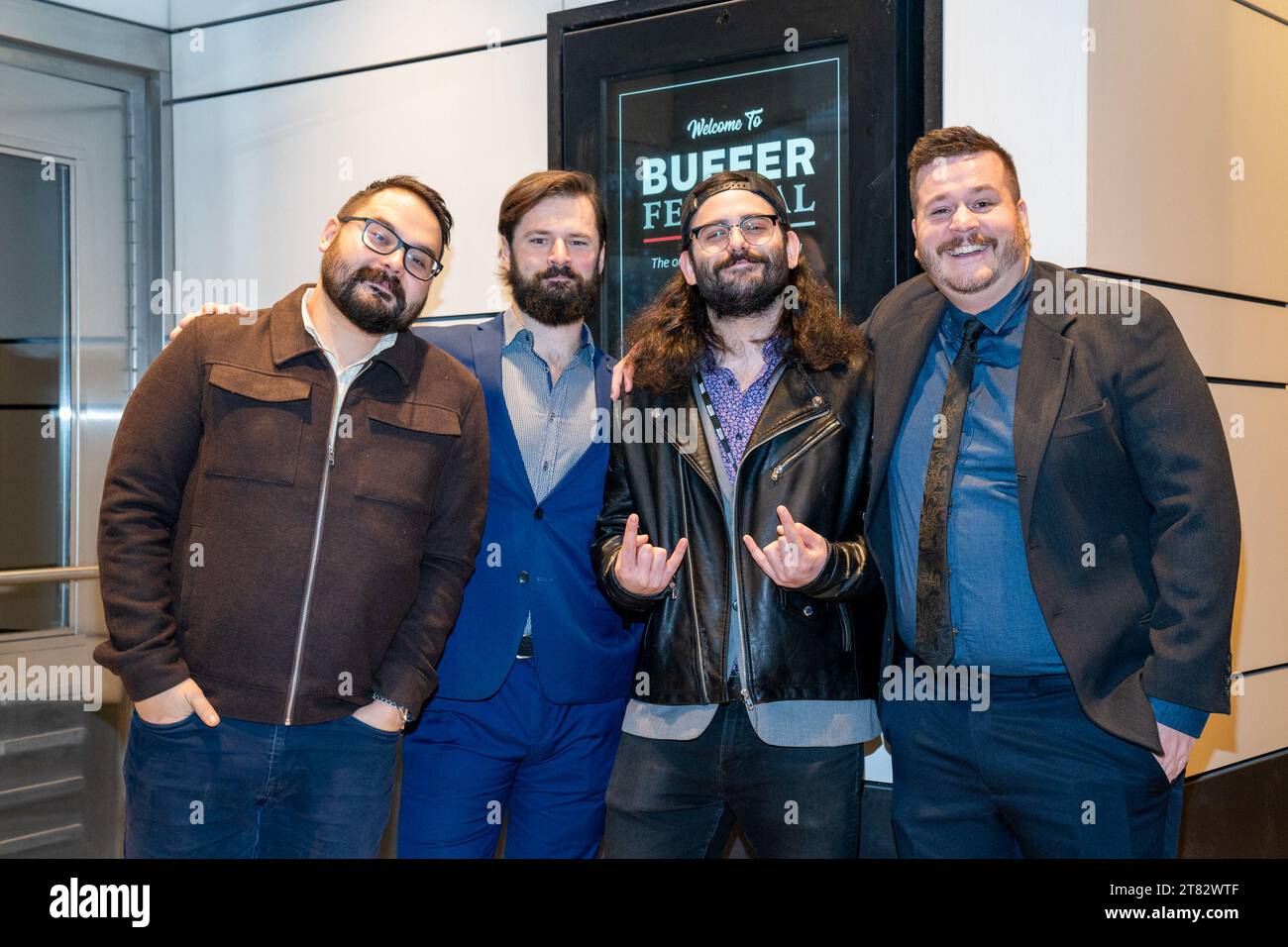 Toronto, Canada. 12th Nov, 2023. Victor Wiercioch, David Hanula, Norik ...