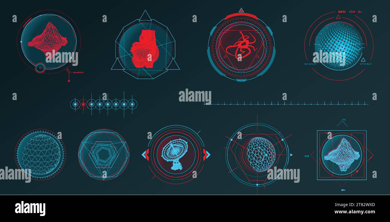 Circular vector infographic elements for sci-fi interface Stock Vector ...