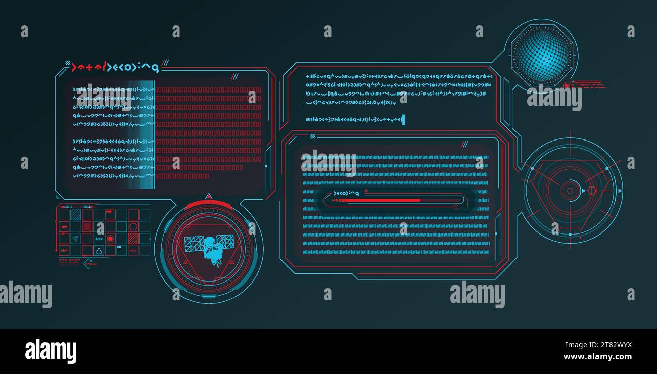 Design elements for infographic of sci-fi communication Stock Vector ...