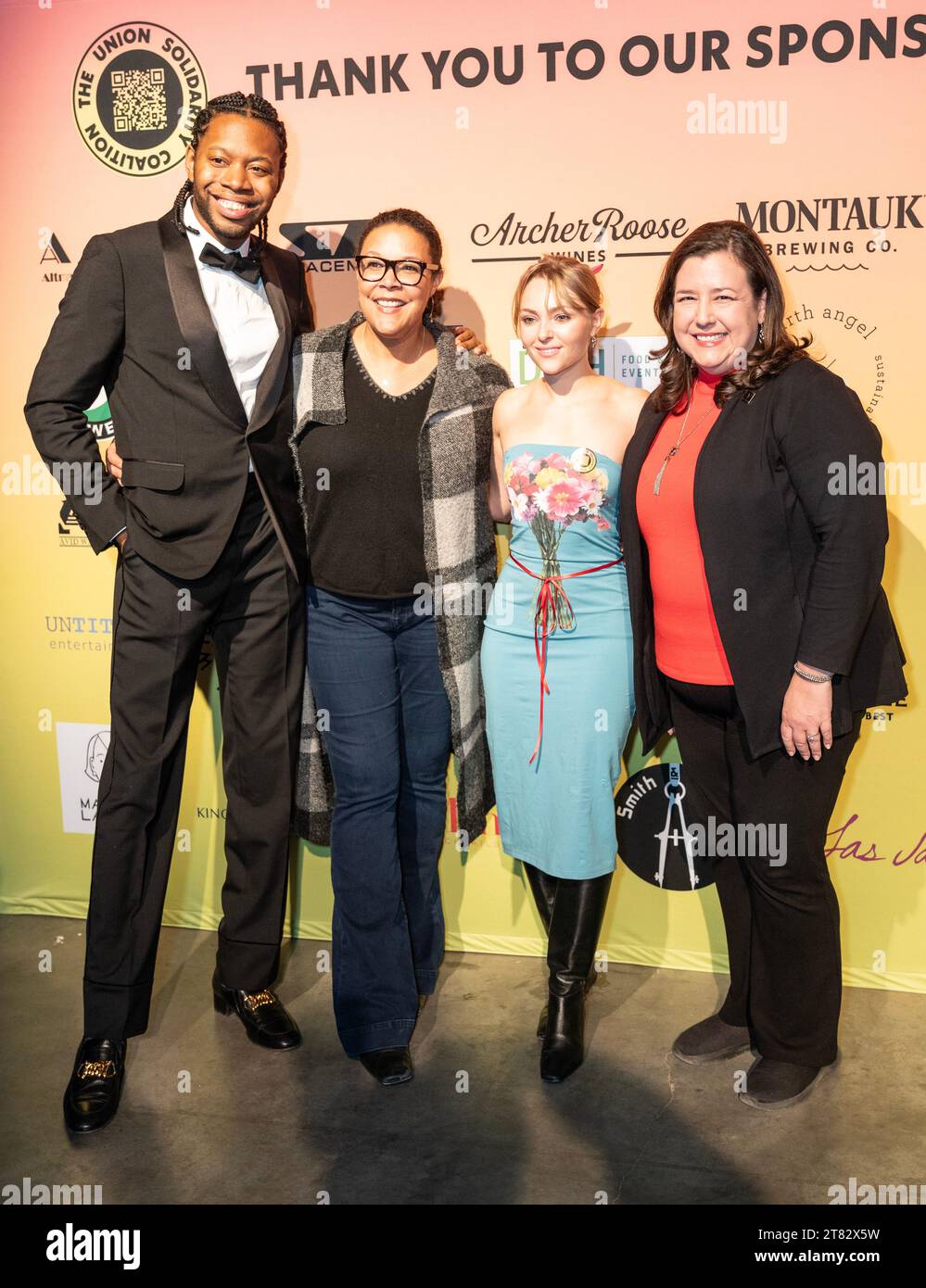 Jeremy O. Harris, guest, AnnaSophia Robb, Rebecca Damon attend The ...