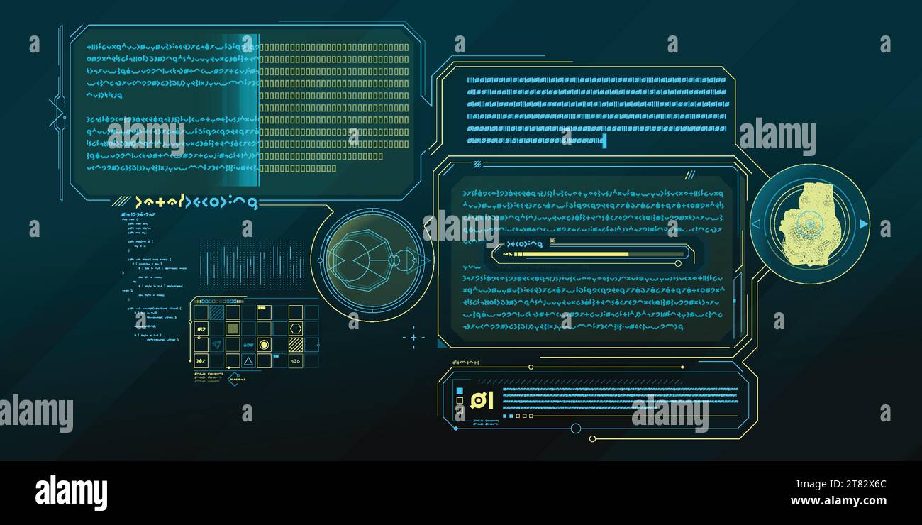 Exploration interface by sci-fi infographics Stock Vector Image & Art ...