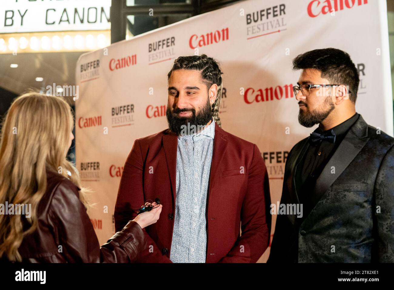 Toronto, Canada. 12th Nov, 2023. Wali Shah and Zain Rao attend Buffer ...