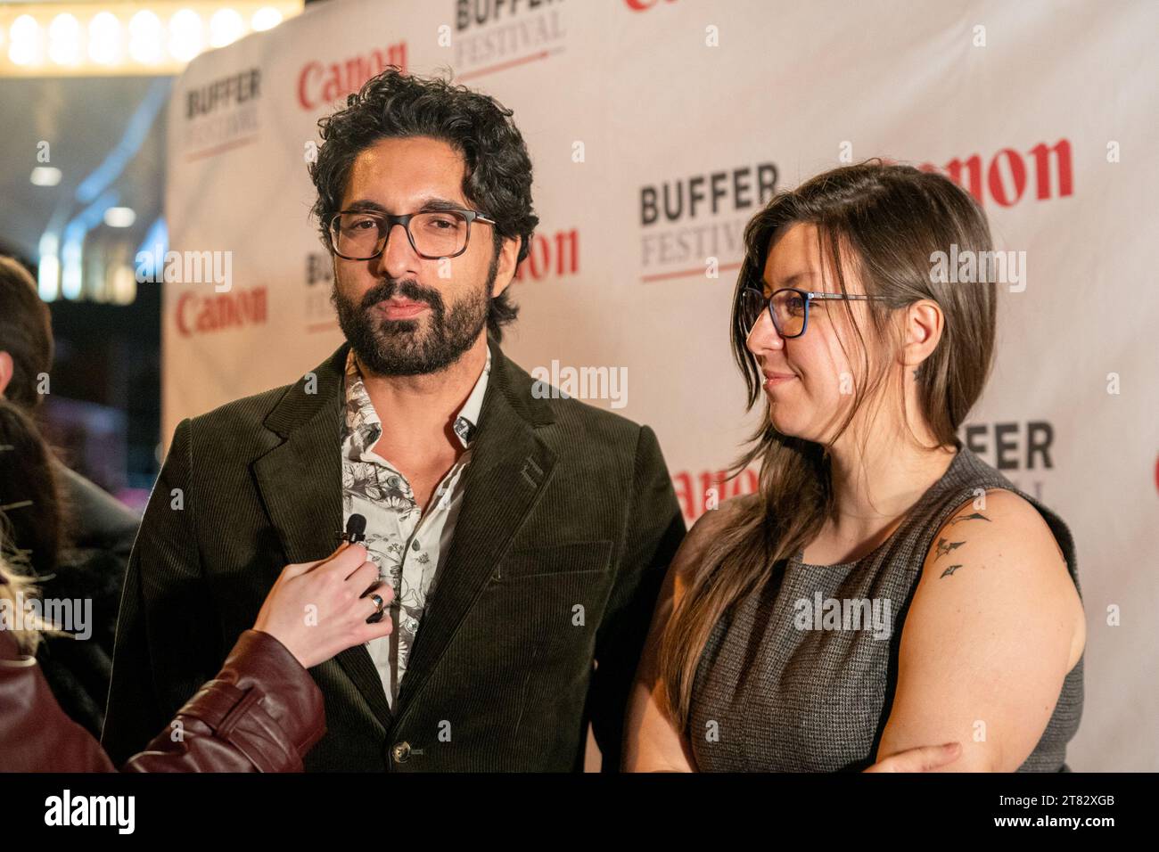 Toronto, Canada. 12th Nov, 2023. Justin Tomchuk, Karolina Szablewska attend Buffer Festival at ...