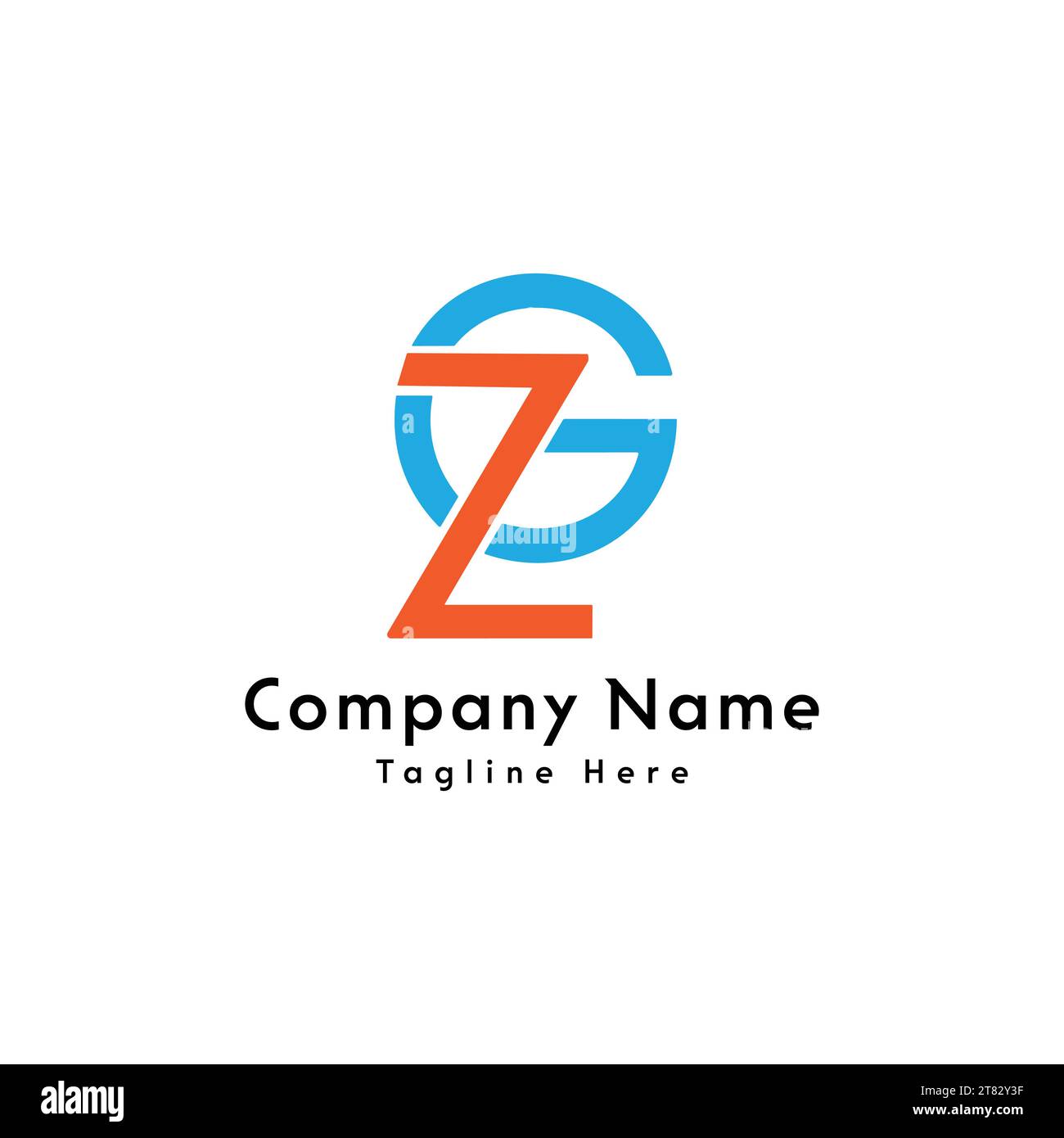 Zg letter logo hi-res stock photography and images - Alamy