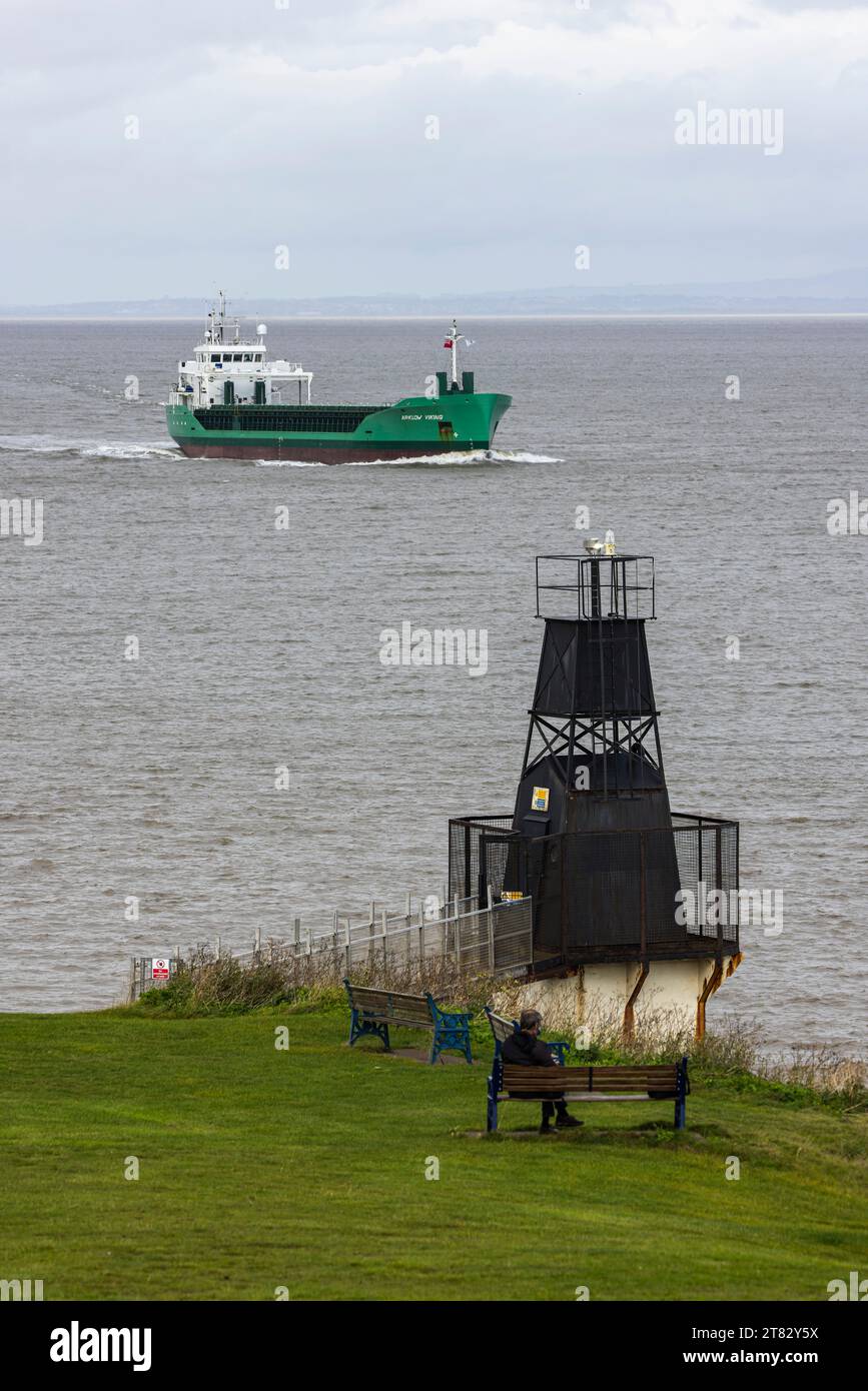 Coastal vessel Arklow Viking heading for port Stock Photo - Alamy