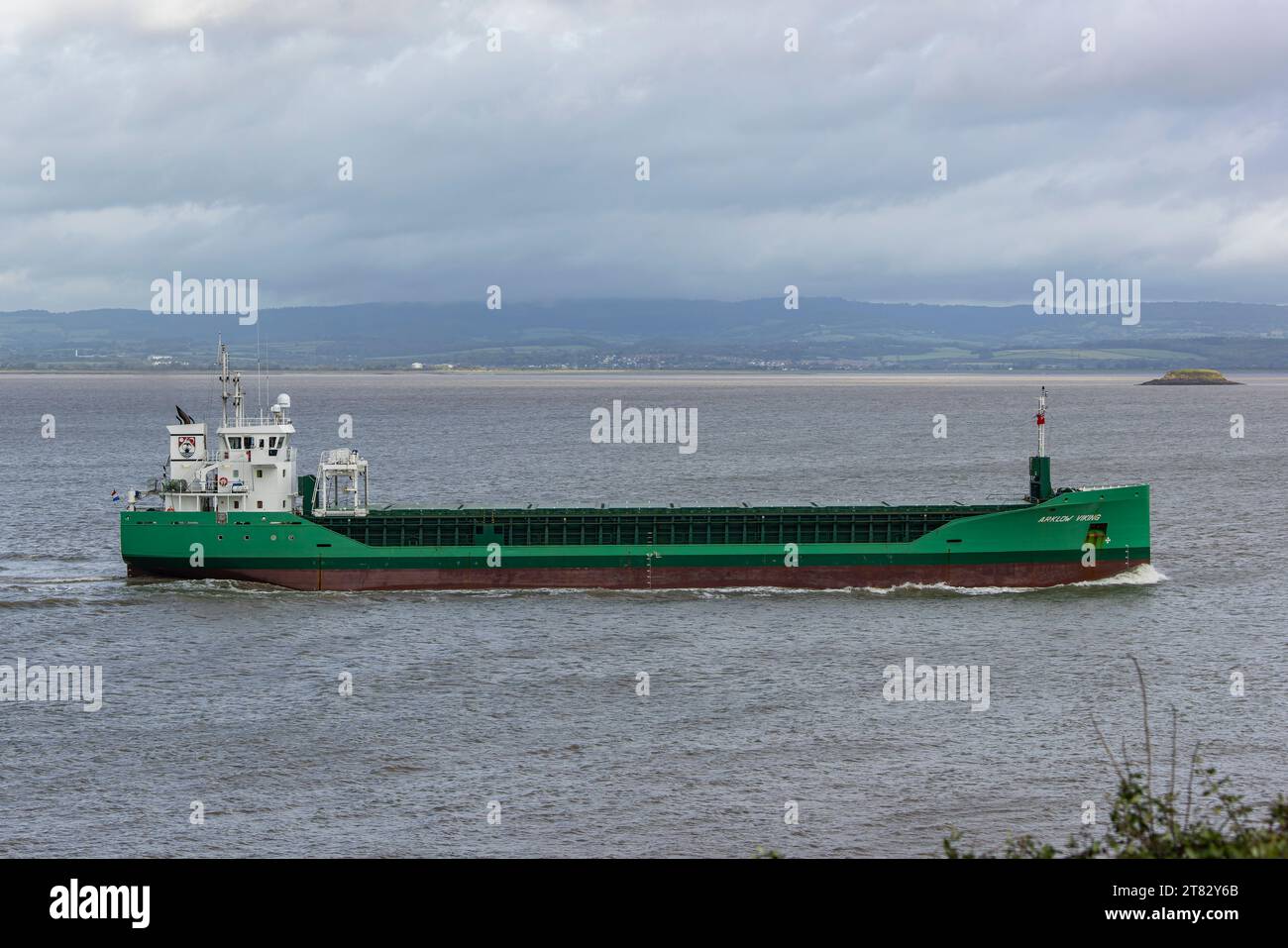 Coastal vessel Arklow Viking heading for port Stock Photo - Alamy
