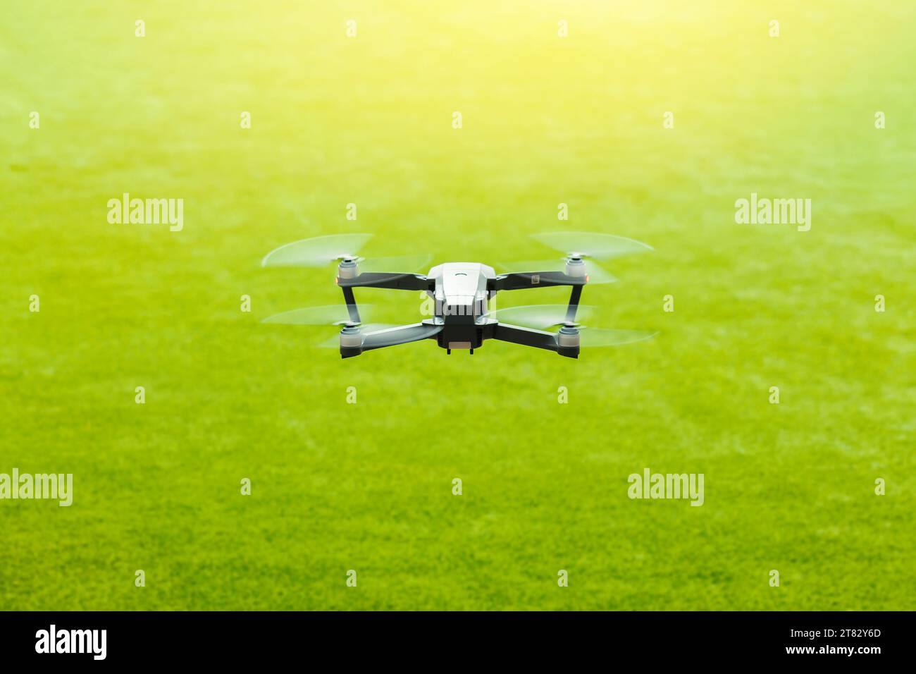 Drone flight over field grass hi-res stock photography and images - Alamy