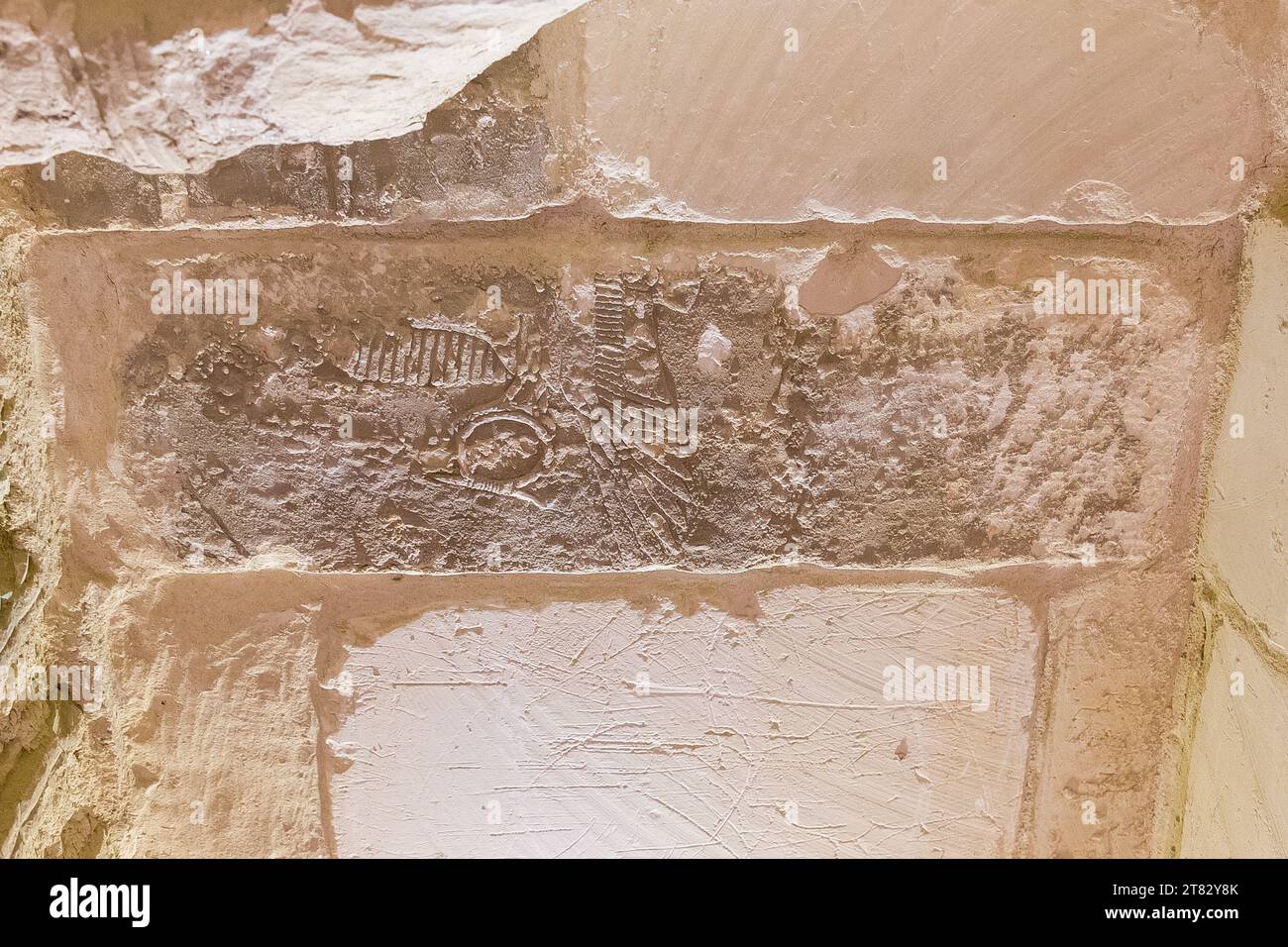 Egypt, Saqqara, Djoser pyramid, North Tomb, a detail of king Djoser ...