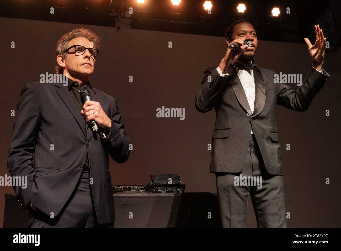 New York, USA. 17th Nov, 2023. Ben Stiller and Jeremy O. Harris speak ...