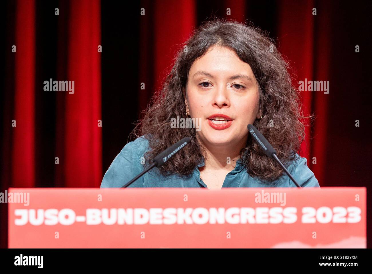 Brunswick, Germany. 18th Nov, 2023. Delara Burkhardt, Juso top ...