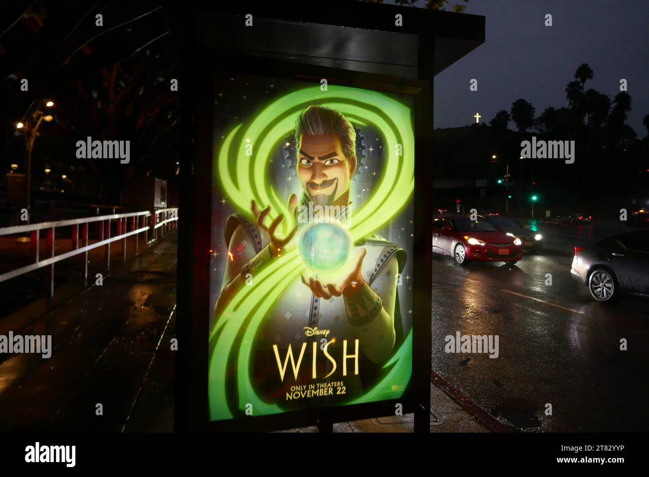 Los Angeles, California, USA 15th November 2023 Disney Wish Bus Stop on ...