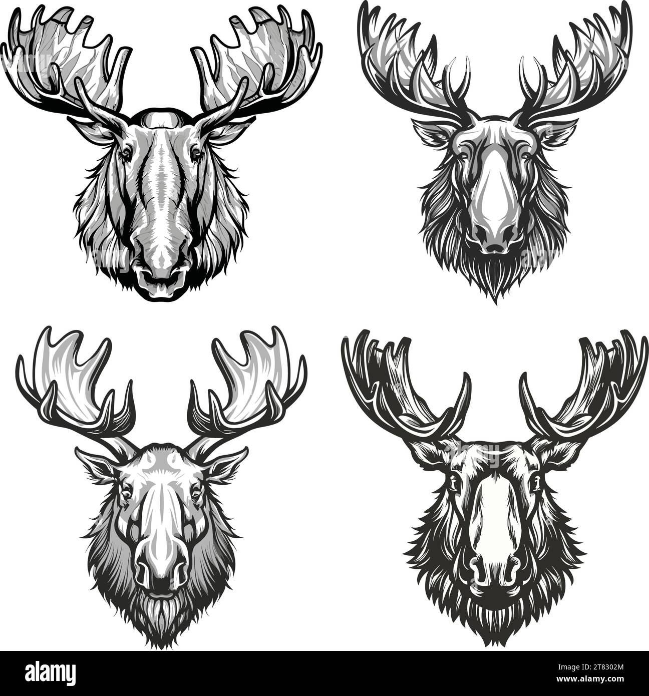 Antlers fighting Stock Vector Images - Alamy