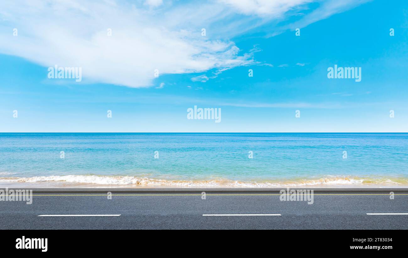 Beautiful beaches road in Thailand Stock Photo - Alamy
