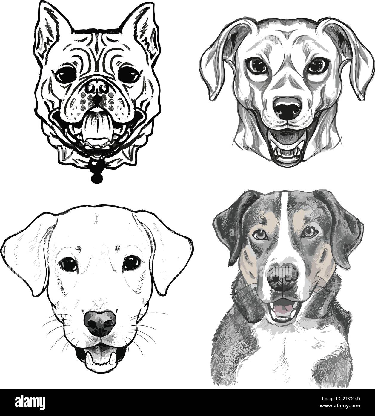 Dog head icon hi-res stock photography and images - Alamy