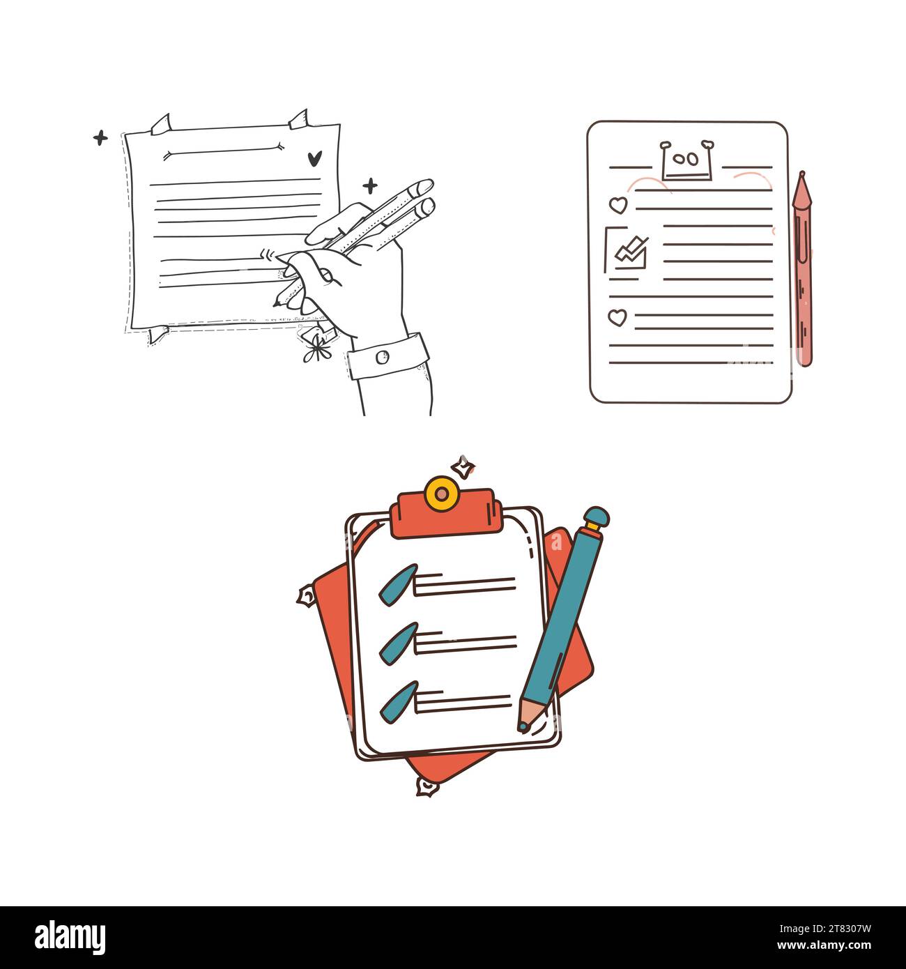 Kawaii diary cartoon Stock Vector Images - Alamy